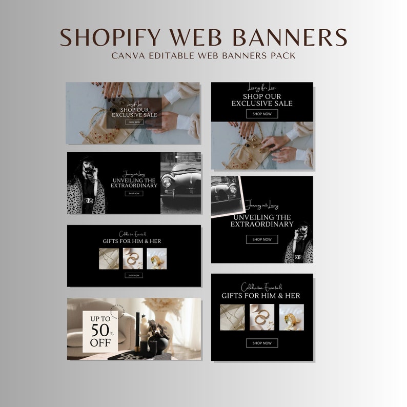 Website Banners DIY Web Banner Template Design Shopify Web Banners ...