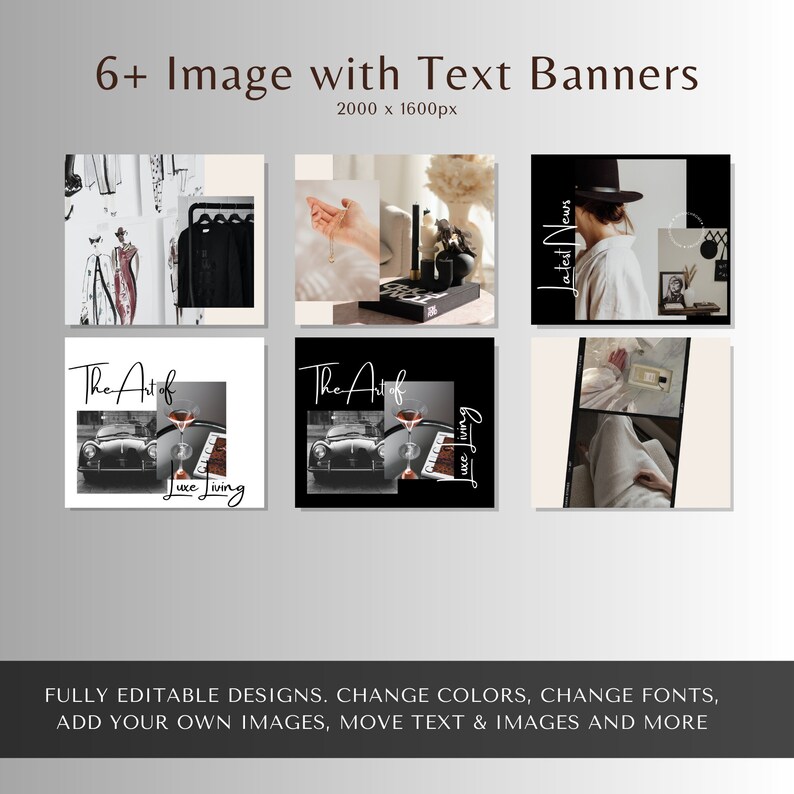 Website Banners DIY Web Banner Template Design Shopify Web Banners ...