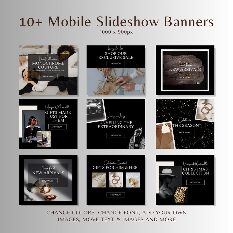 Website Banners DIY Web Banner Template Design Shopify Web Banners ...