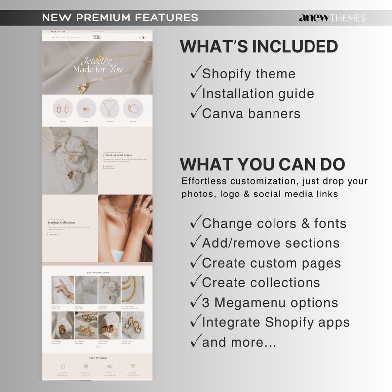Luxury Shopify Theme Jewelry Website Template Minimalist Online Store ...