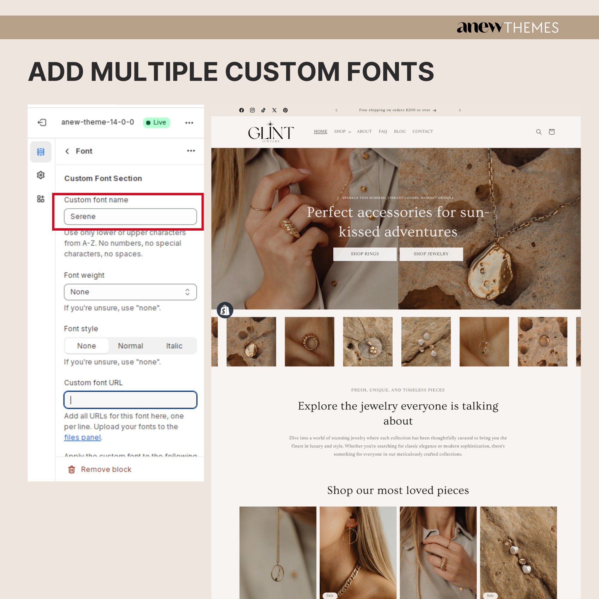 Minimal Jewelry Shopify Theme Online Website Template Beige Aesthetic ...