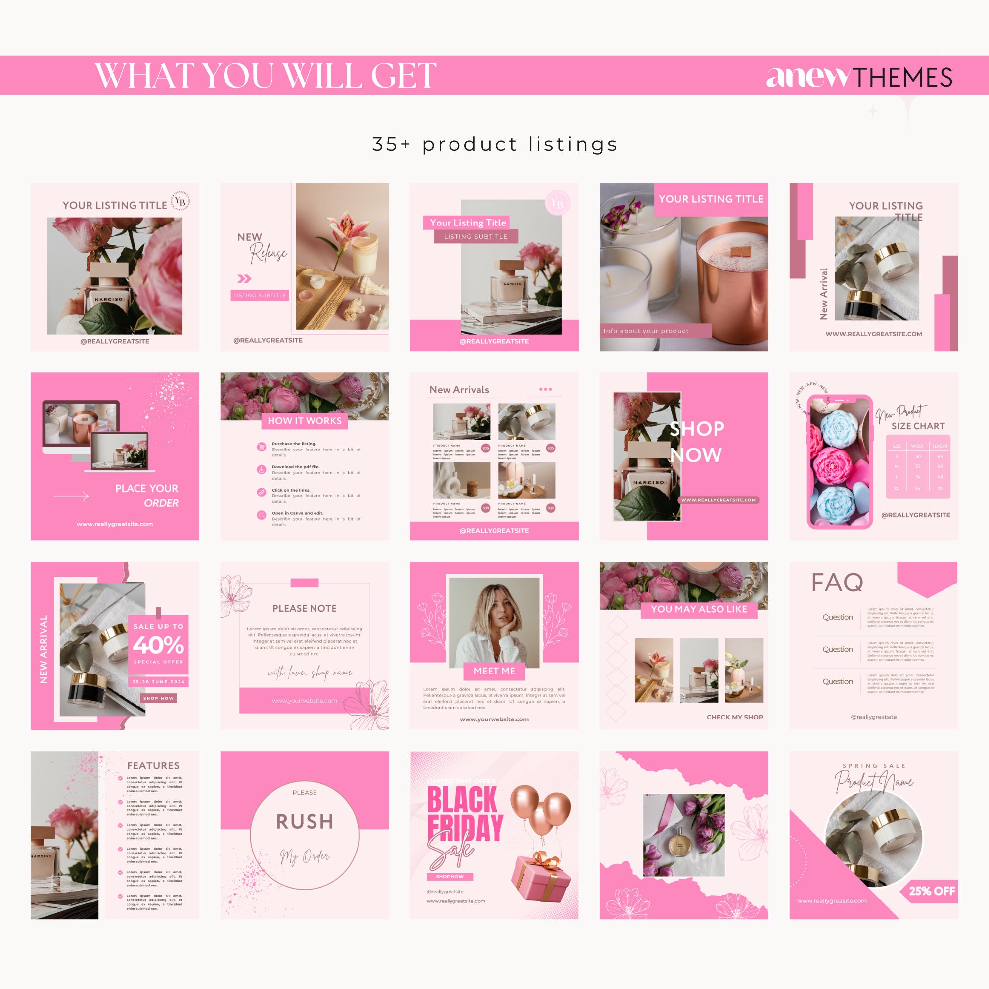 Modern Etsy Shop Banner Kit Branding Kit Bundle Etsy Store Editable ...