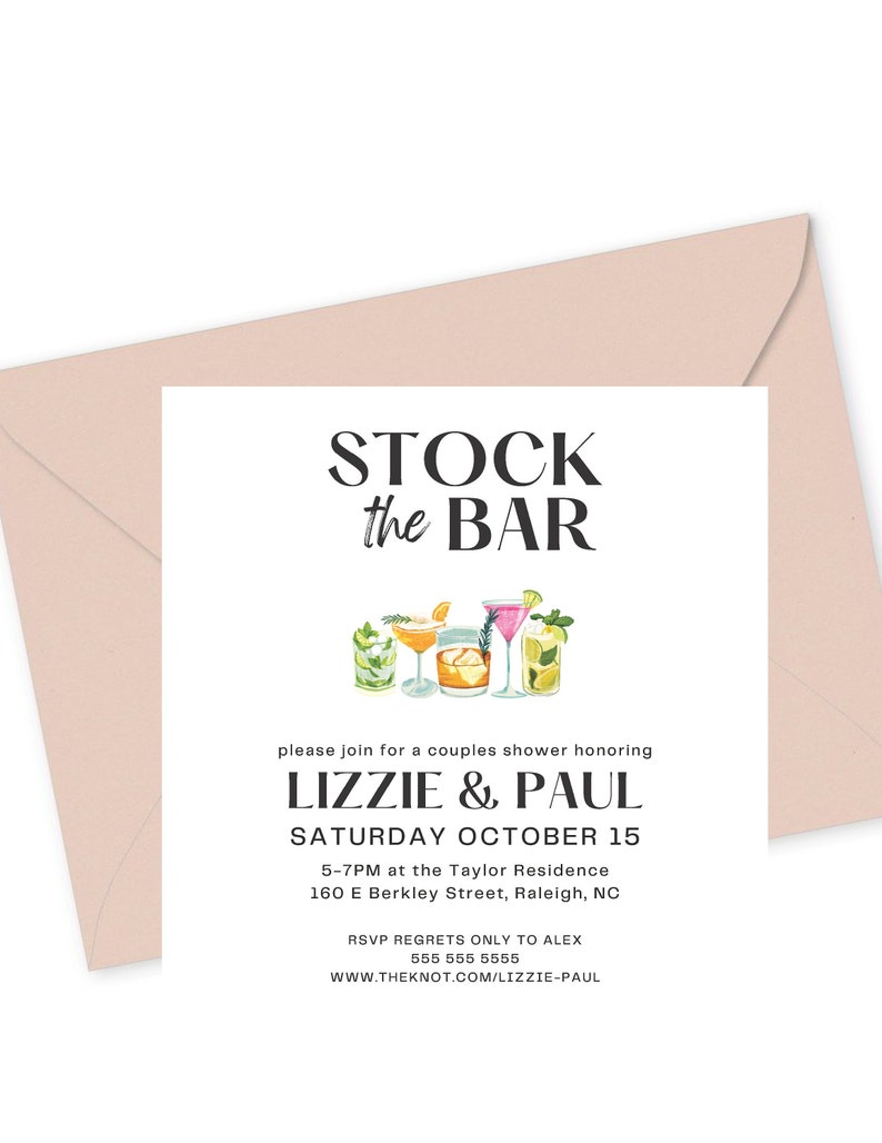 Stock the Bar Party Invitation - Etsy