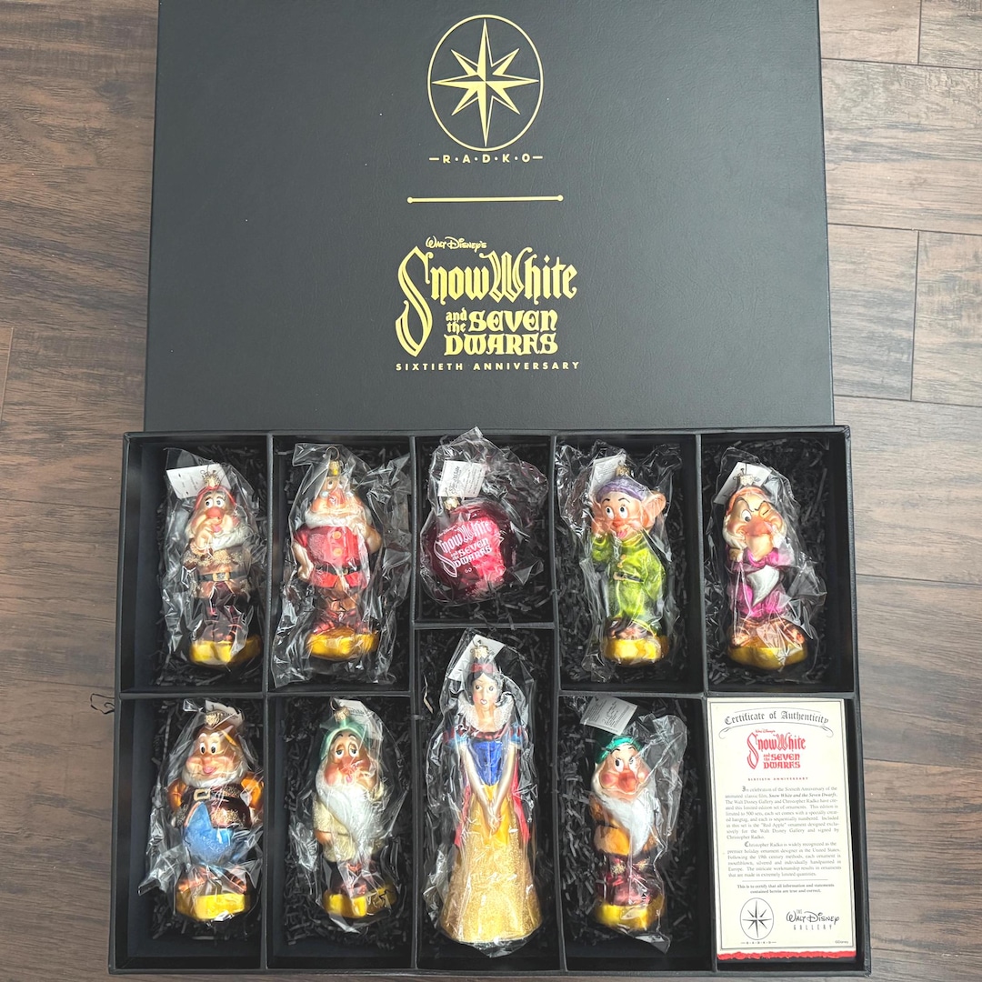 Christopher Radko Snow White & Seven Dwarfs 60th Anniversary 1997 LE ...