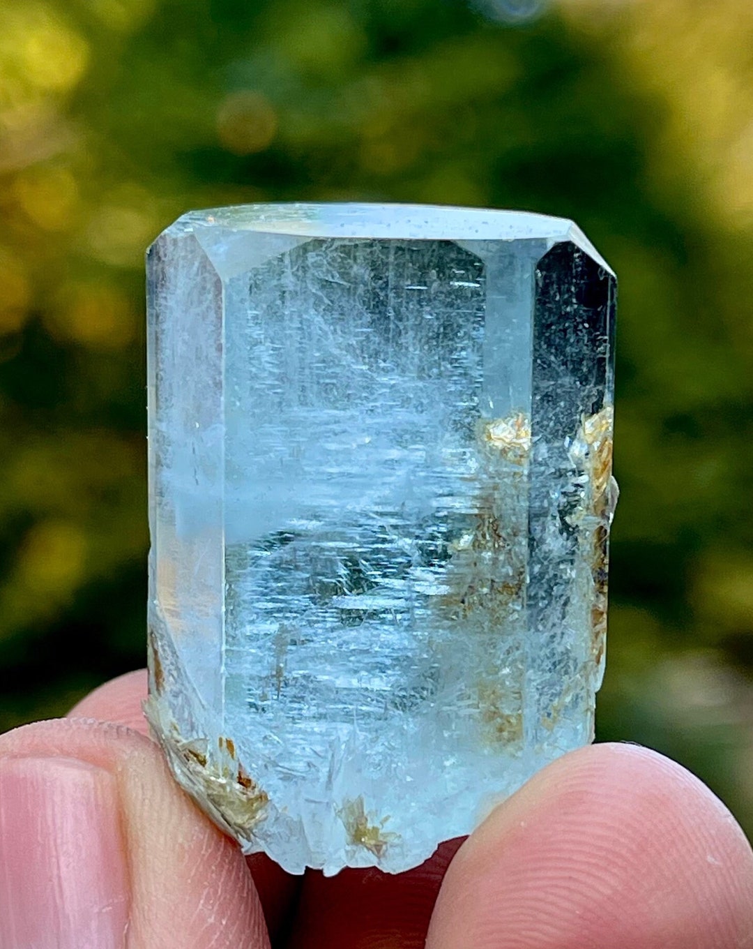 Stunning! Transparent Beautiful Aquamarine Crystal With Muscovite ...