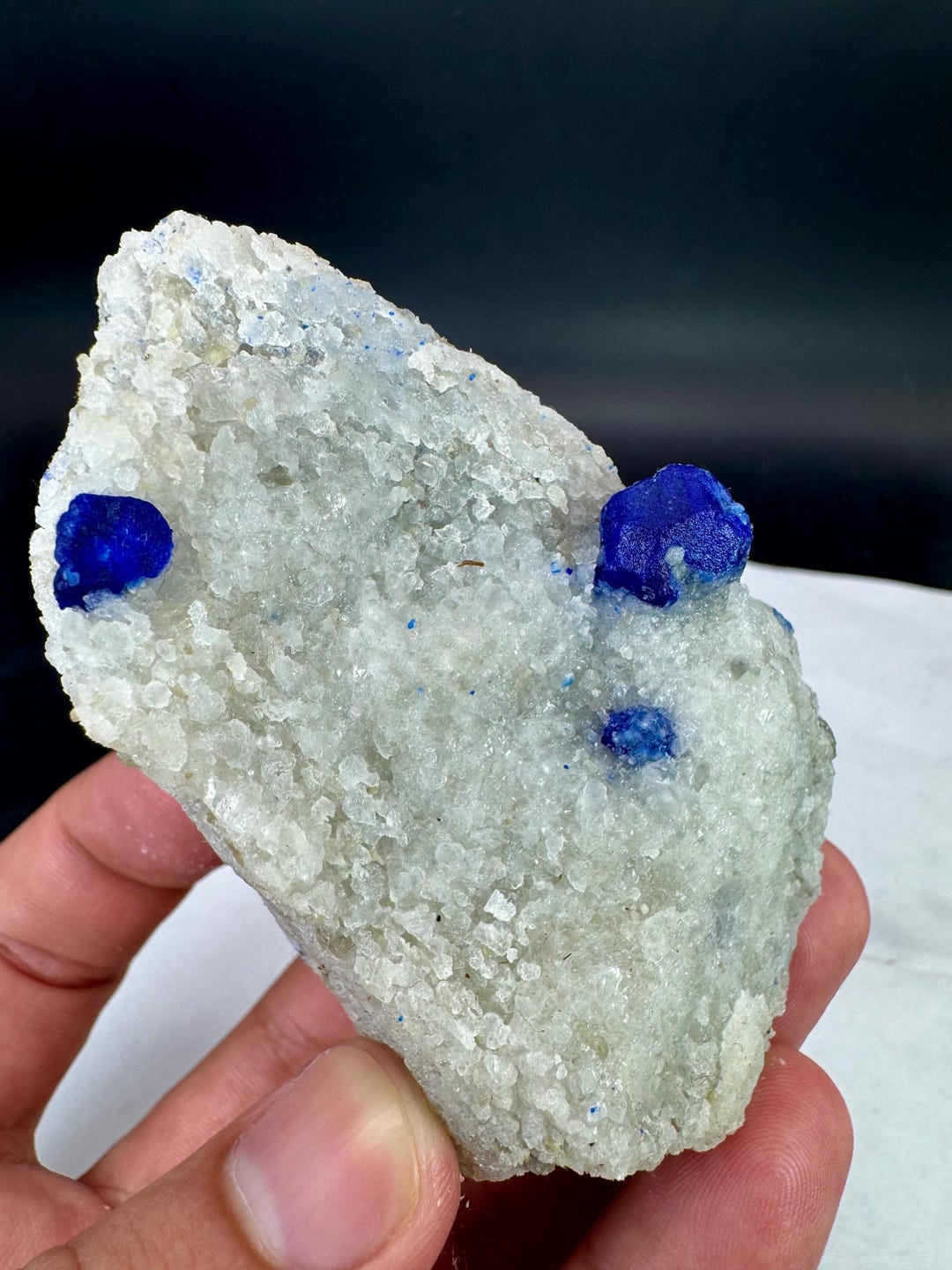 Beautiful Well Terminated Royal Blue Lazurite Crystal on Matrix ...