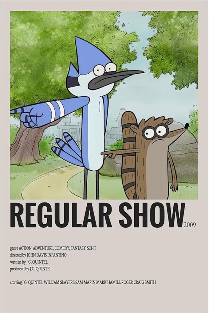 Regular Show Poster Tv Show Poster Cartoon Comedy Poster Surreal ...