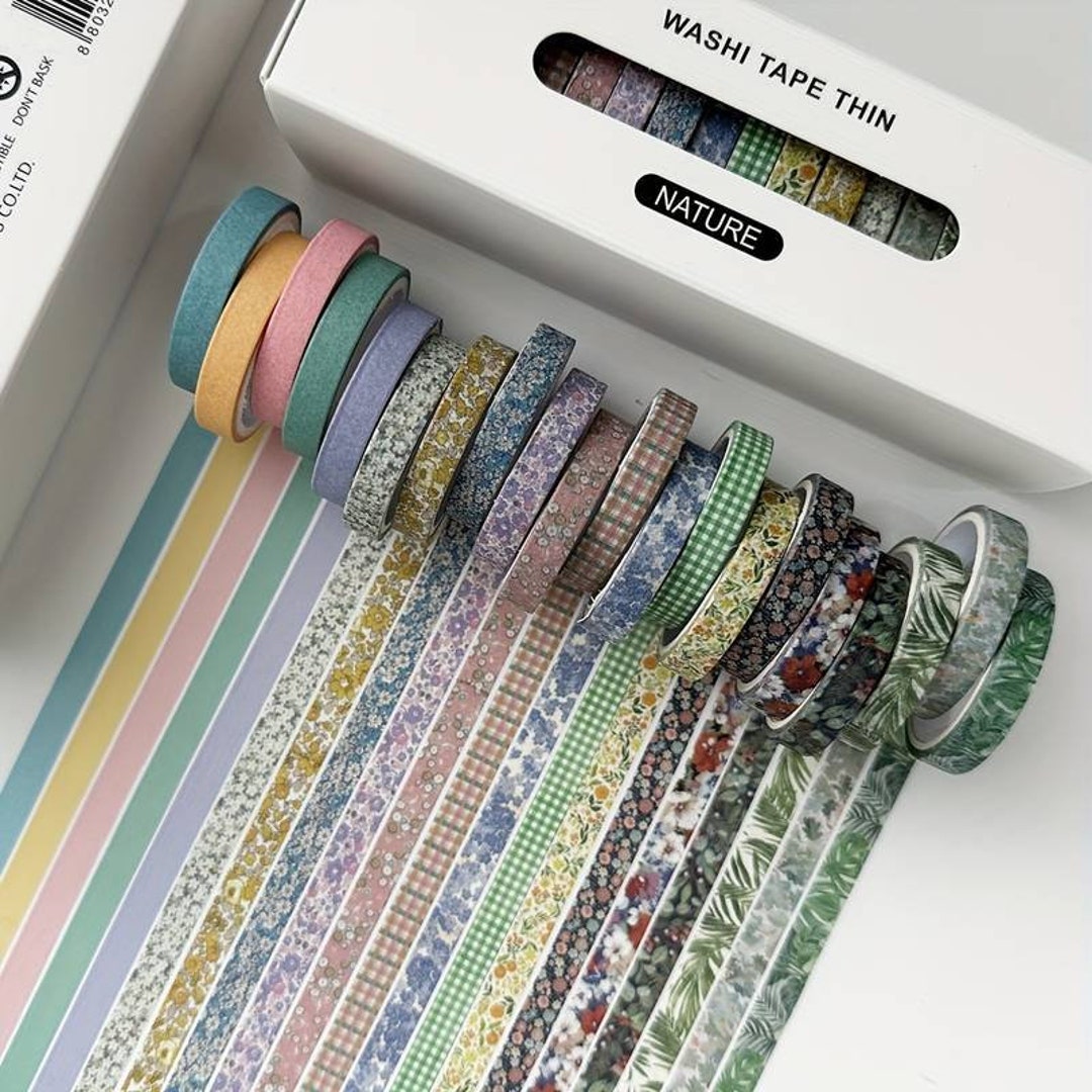 Washi Tape Thin Nature - Set of 20 Japanese Paper Tapes for Bullet ...