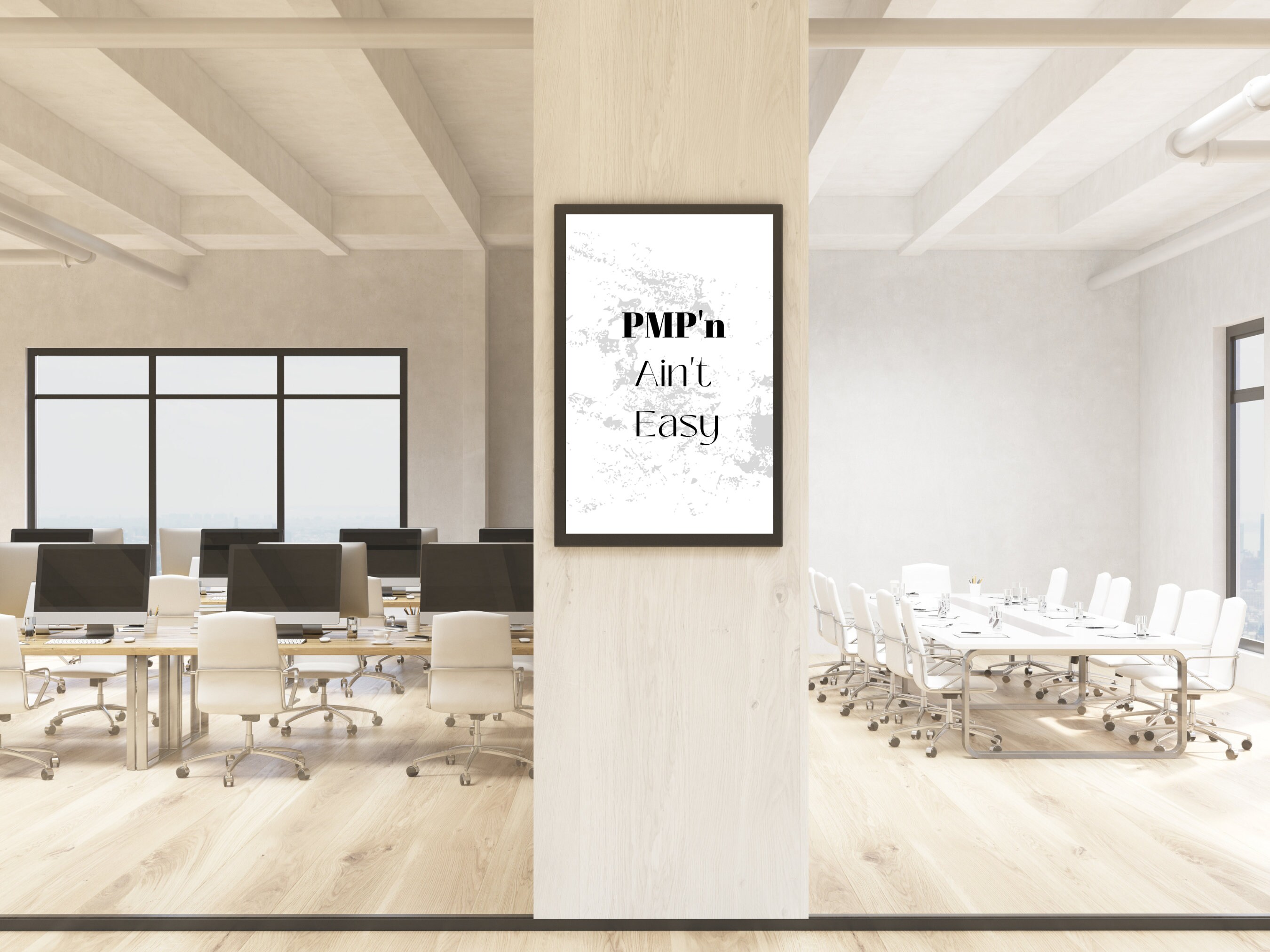 PMP Poster - Pmp'n Ain't Easy, Project Management Office Decor - PDF ...