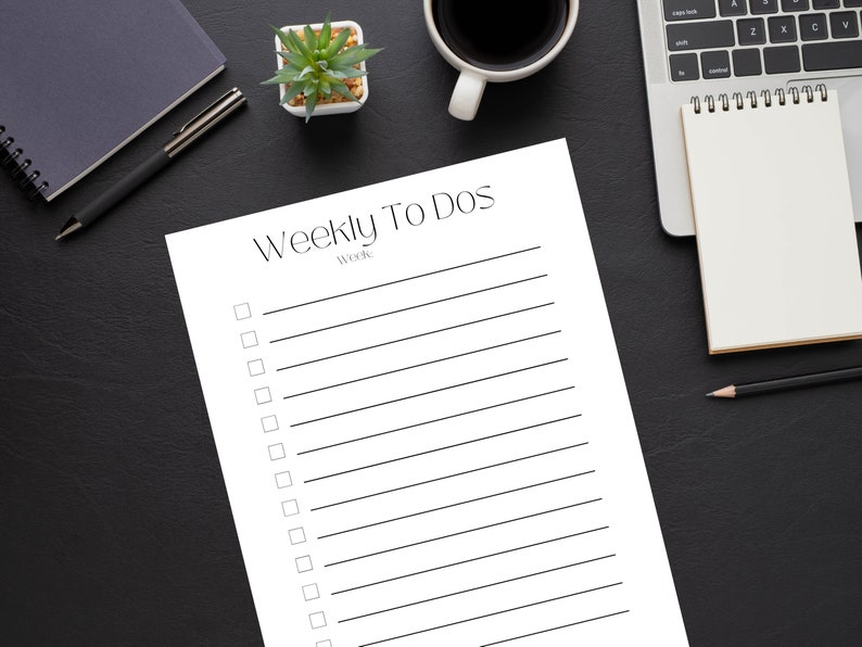 Digital Weekly Checklist, Goodnotes Weekly Checklist, iPad Weekly ...