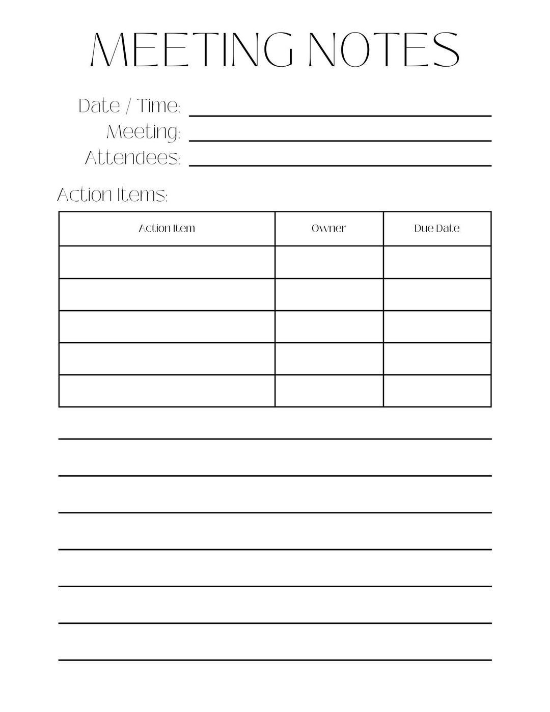 BUNDLE!! Digital Meetings Notes, Goodnotes Meeting Notes, iPad Meeting ...