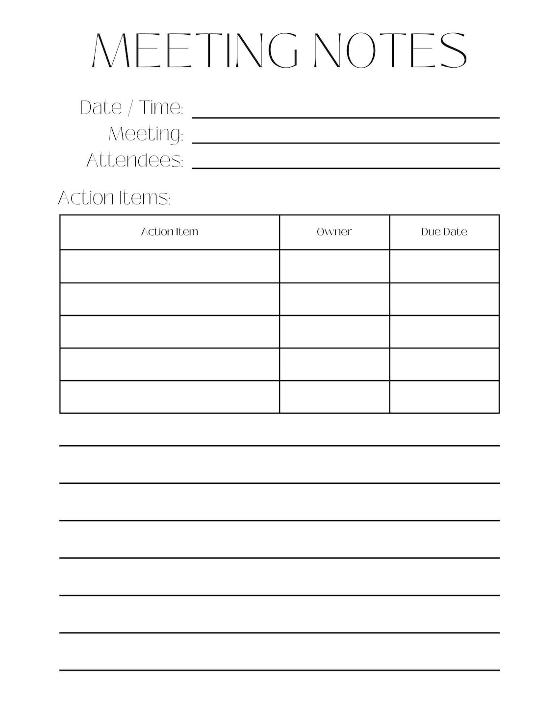 BUNDLE!! Digital Meetings Notes, Goodnotes Meeting Notes, iPad Meeting ...