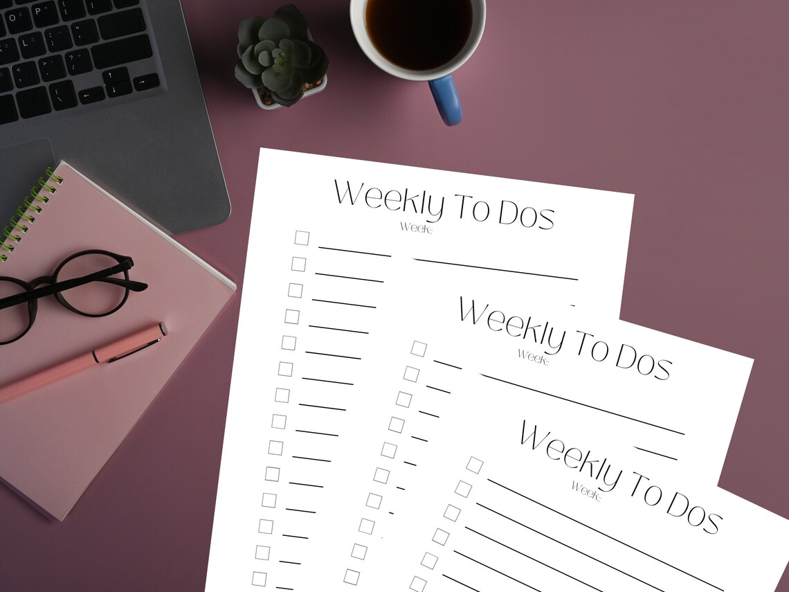 Digital Weekly Checklist Goodnotes Weekly Checklist Ipad - Etsy