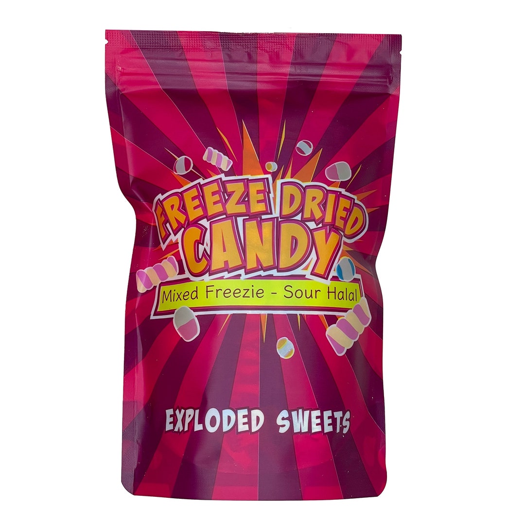 Freezie Bag Halal Sour Exploded Sweets Freeze Dried Candy UK - Etsy