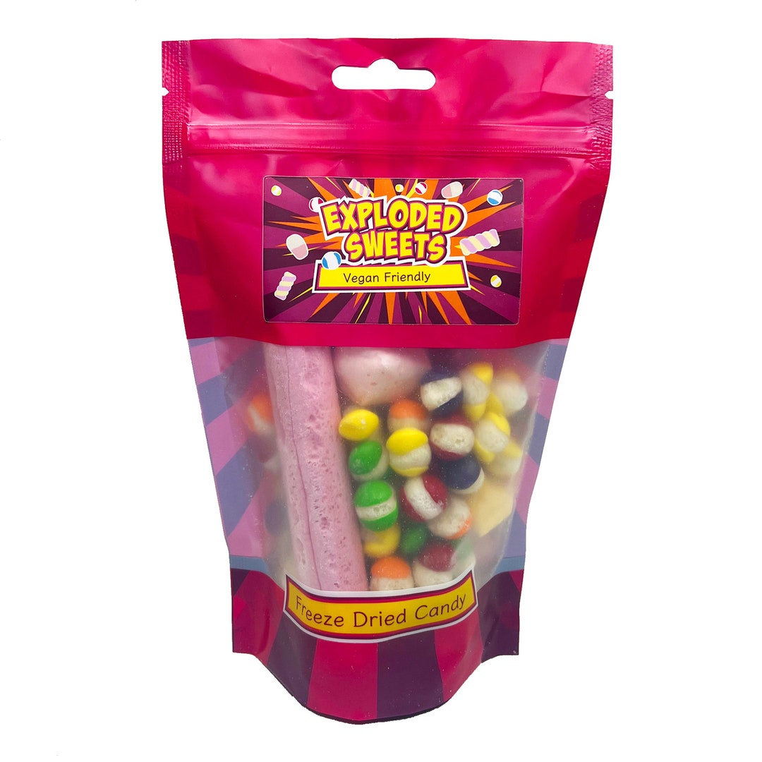 Freezie Bag Vegan Exploded Sweets Freeze Dried Candy UK - Etsy