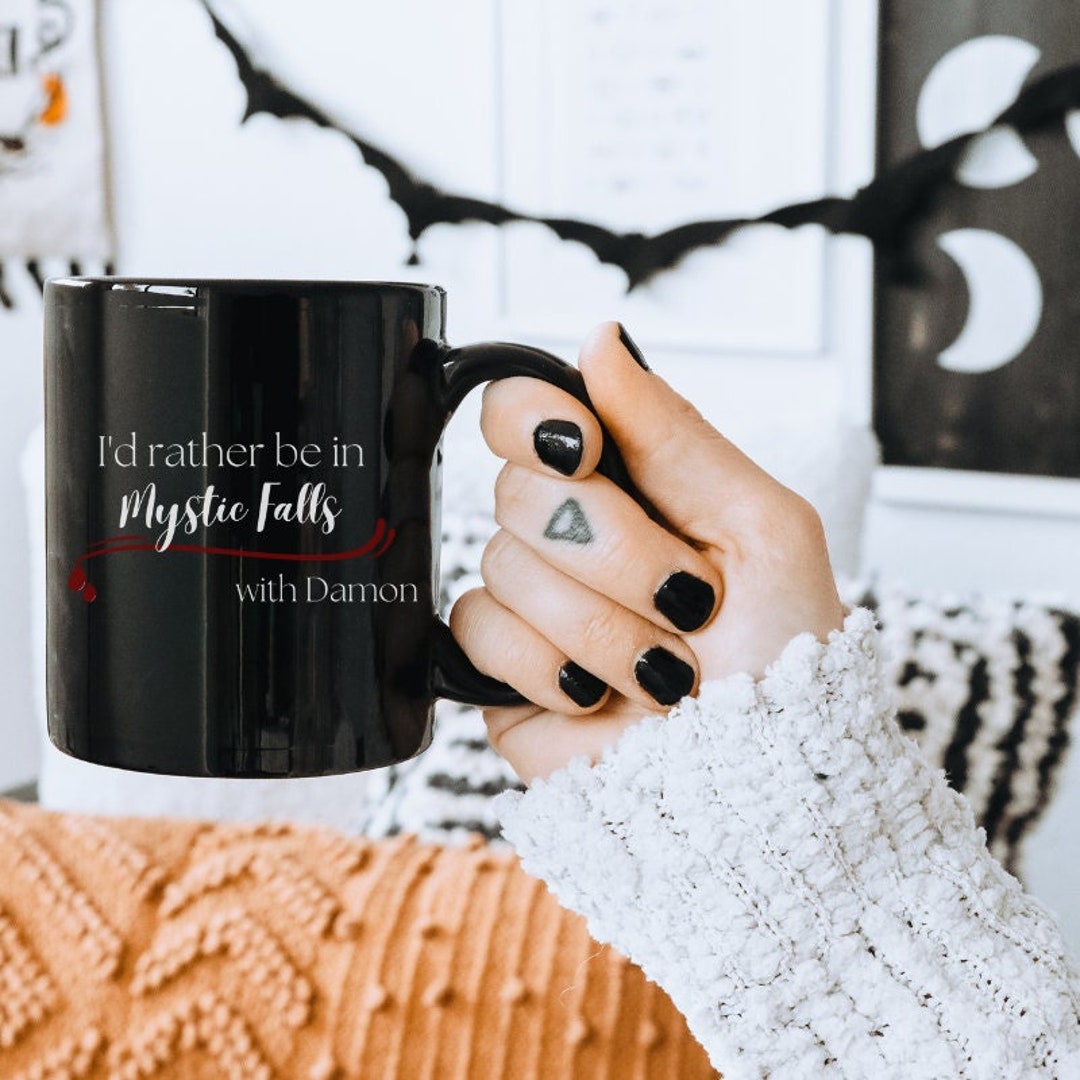 The Vampire Diaries Damon Salvatore Merch Black Mug, 15oz - Etsy