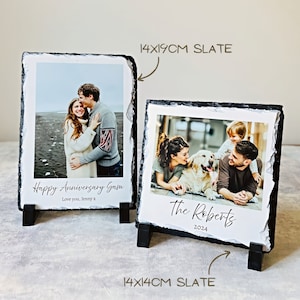 Personalised Photo Slate Gift - Custom Slate Photo Frame for ...