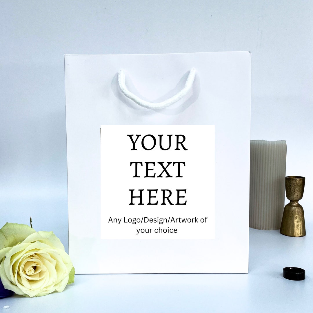 Custom Corporate Gift Bags - Any Logo/design Label Sticker ...