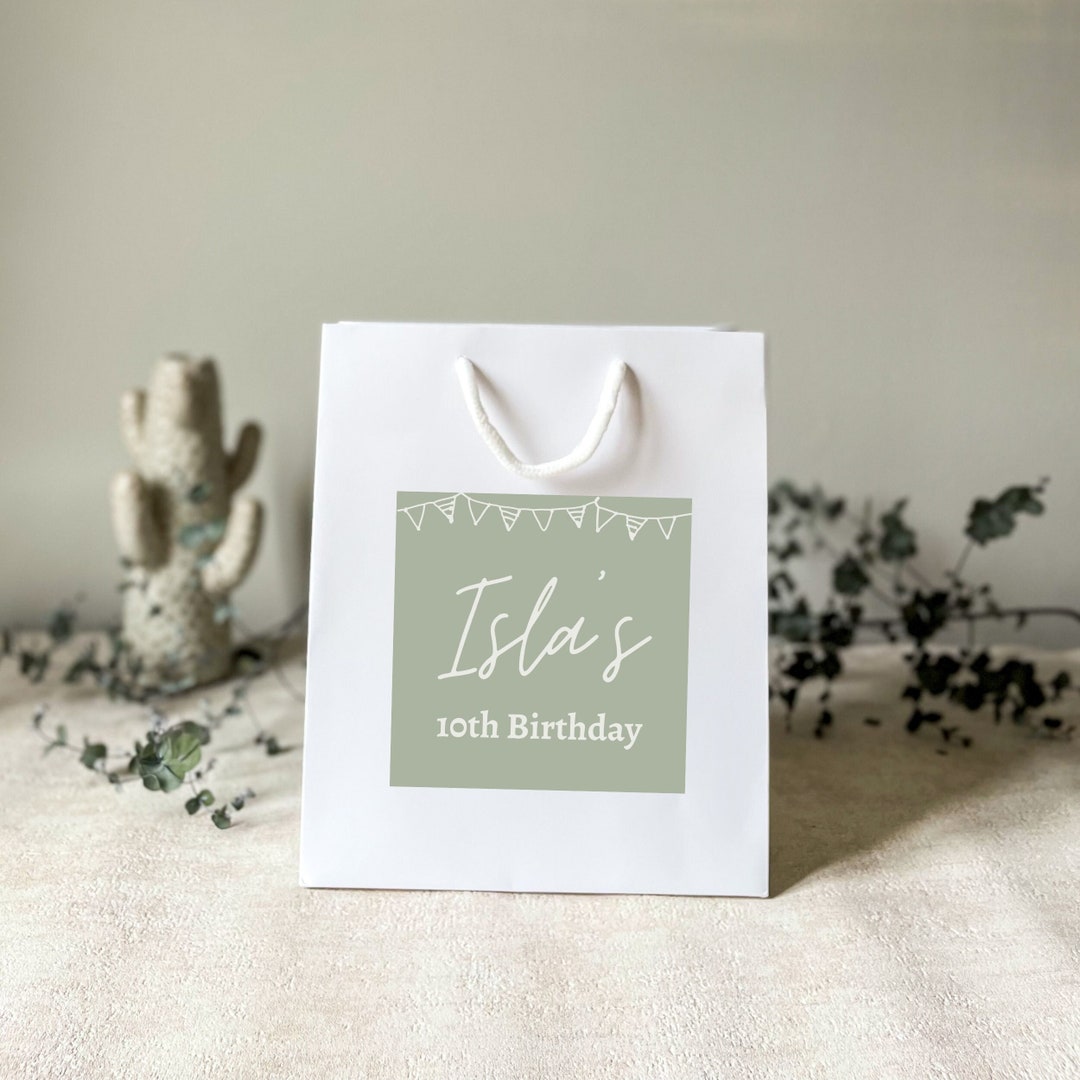Personalised Birthday Gift Bags - Luxury Gift Bag With Custom Stickers ...