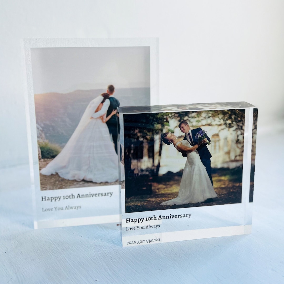 Personalised Acrylic Photo Block Gift, Christmas Gift Idea, Custom ...