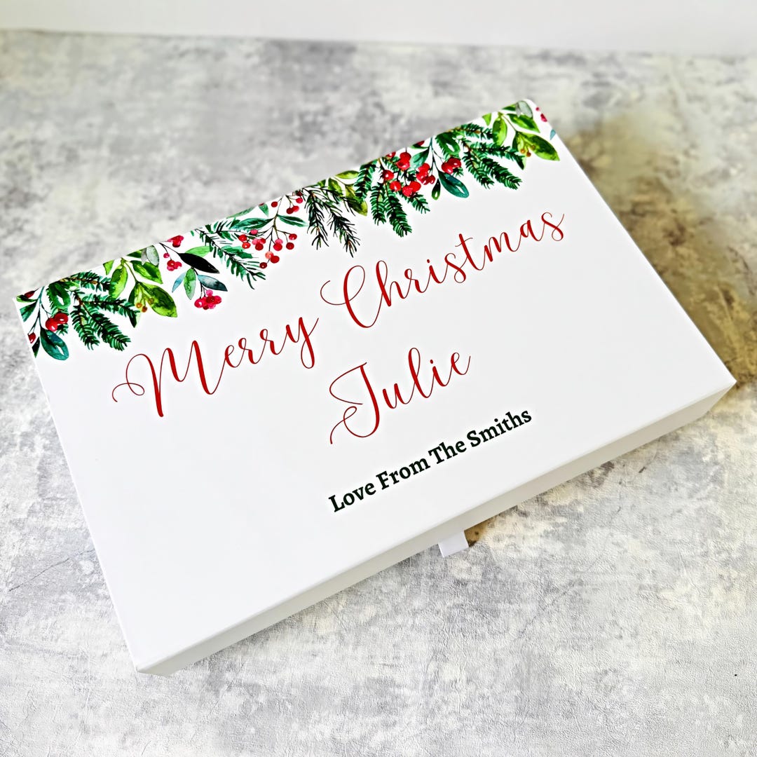 Personalised Christmas Gift Box, Gift Boxes for Girls or Adults, Luxury ...