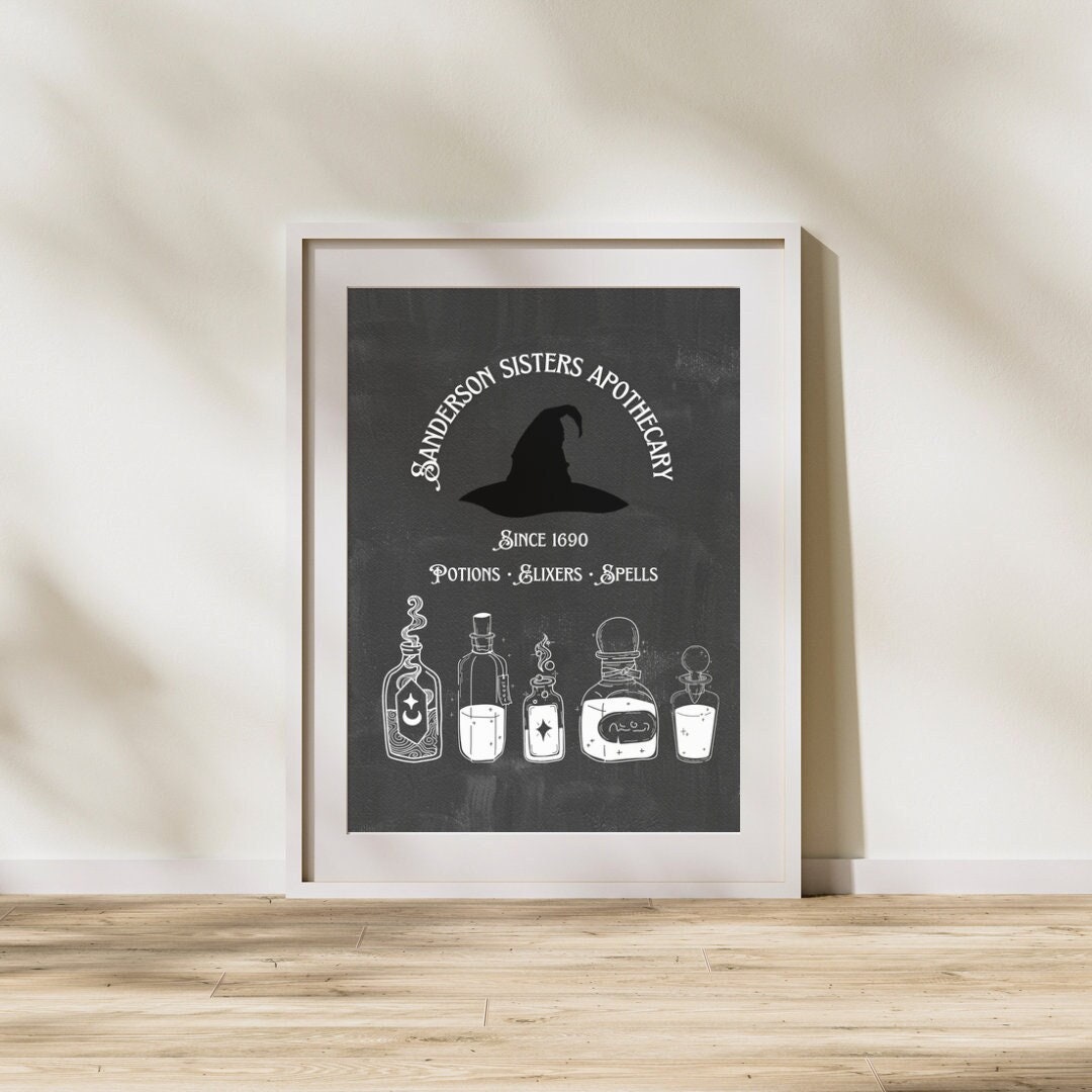 Sanderson Sister Witch Apothecary Digital Print Unframed Gallery Wall ...