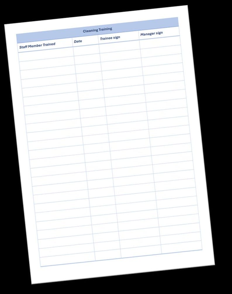 Cleaning - HACCP Builder Staff Training Card for Hospitality Businesses ...