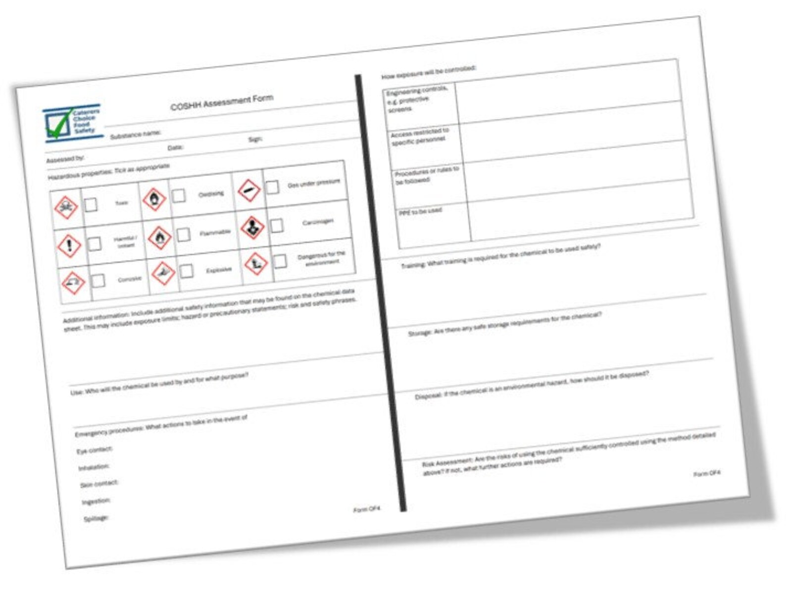 COSHH Assessment Form - Etsy UK
