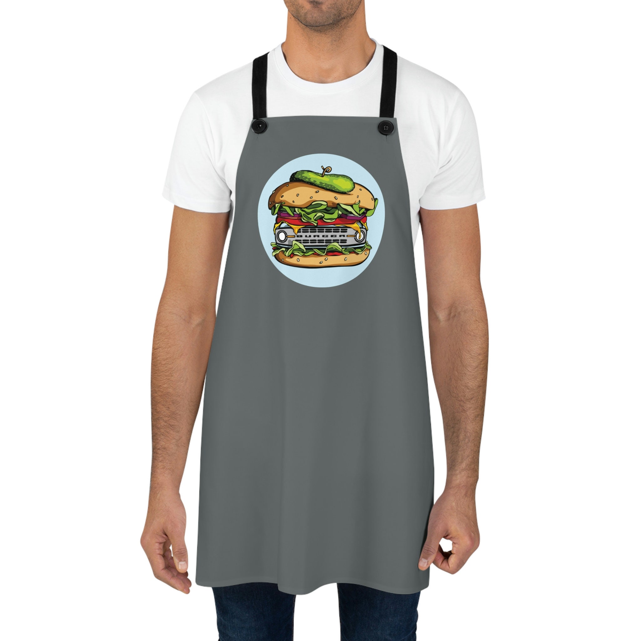 Ford BRONCO Inspired BURGER, Dark Grey Lightweight Cook-out Apron ...