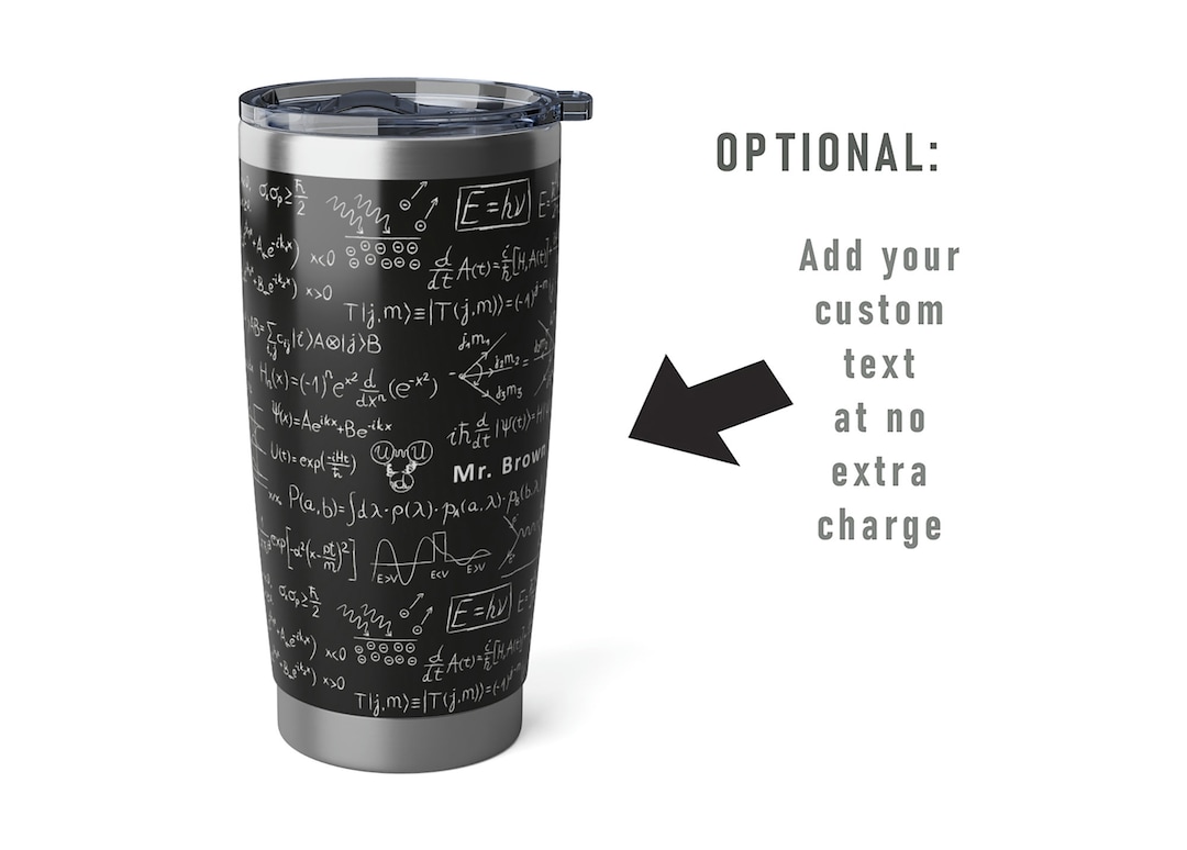 Quantum Physics Tumbler, Stainless Steel Science Travel Mug, Physics ...