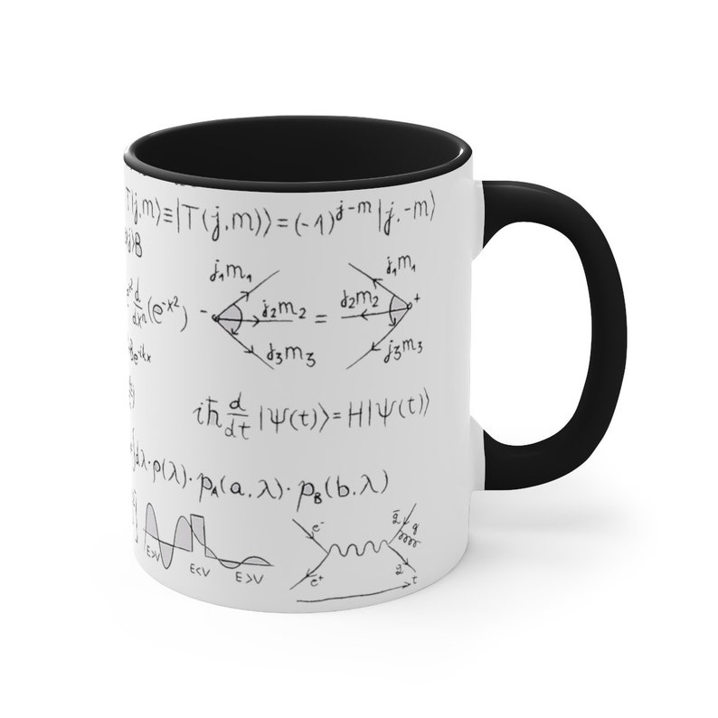 Quantum Physics Mug - Equations, Science Gift, Quark Mug, Physics ...
