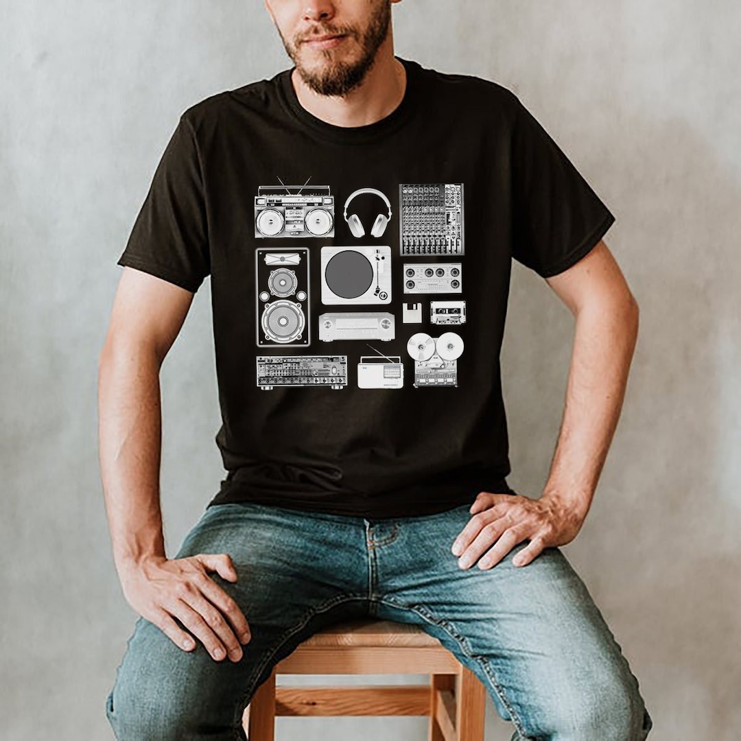 Retro Music Gear T-shirt - Old School Audiophile, Sound Engineer T ...