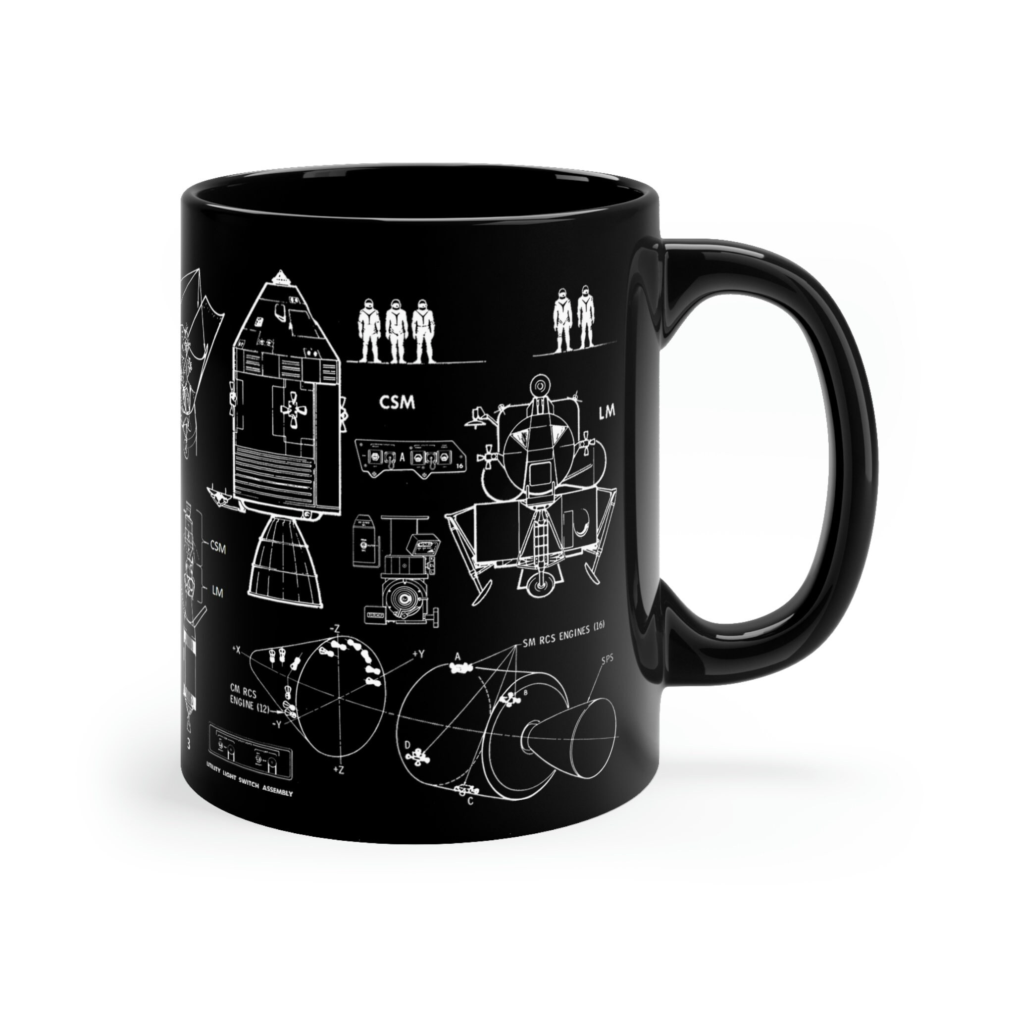 Rocket Science Mug, Apollo Spacecraft Lunar Module, Astronaut, Space ...