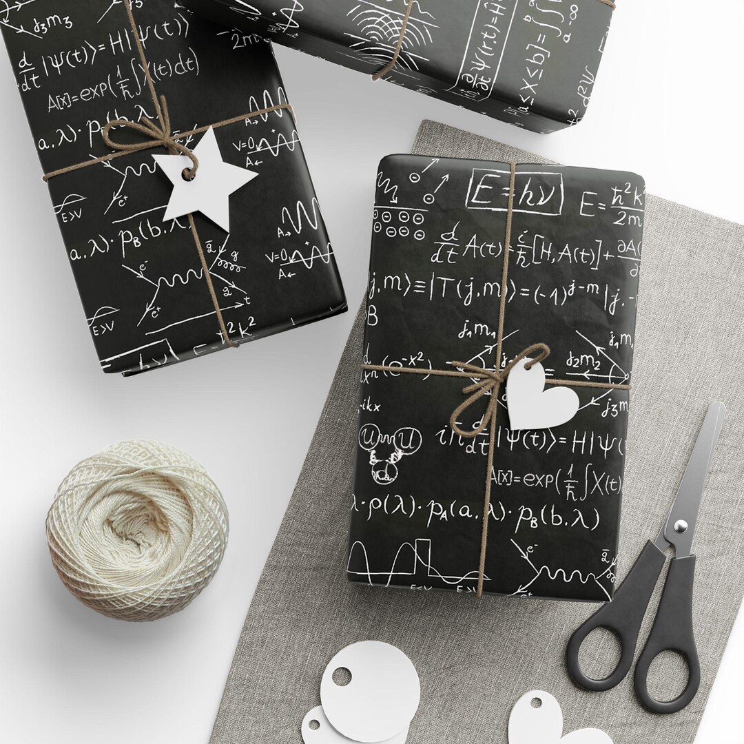 Science Wrapping Paper - Quantum Physics Equations, Science Graduation ...