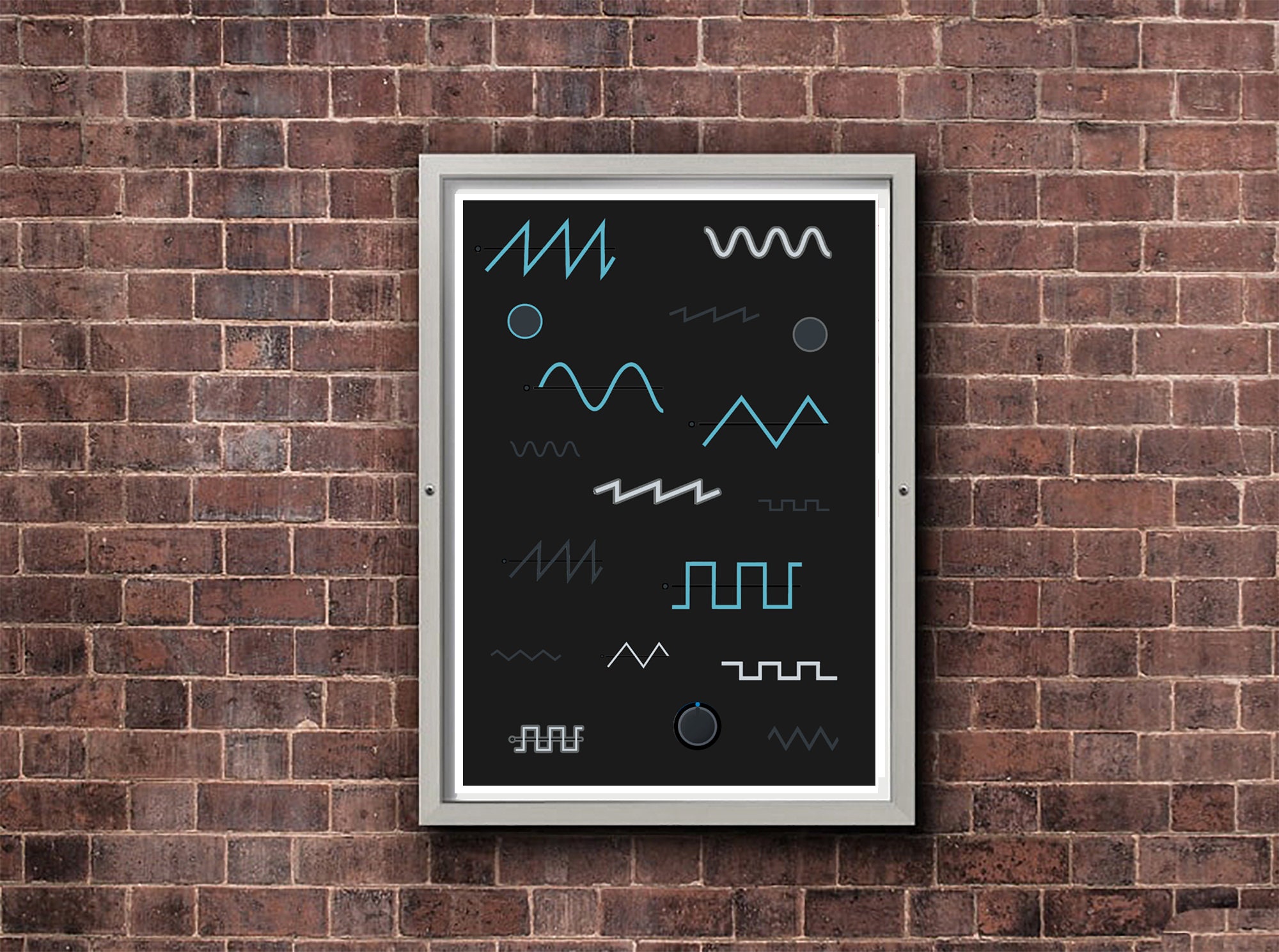 Synthesizer Waveforms Poster, Recording Studio Art, Music Gift, Synth ...