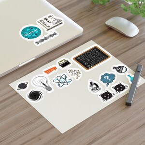 Science Stickers, Quantum Physics, Chemistry, Biology, Sticker Sheet ...