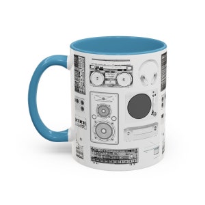 Sound Engineer Gift - Retro Music Gear Ceramic Coffee Mug, Music Gift ...