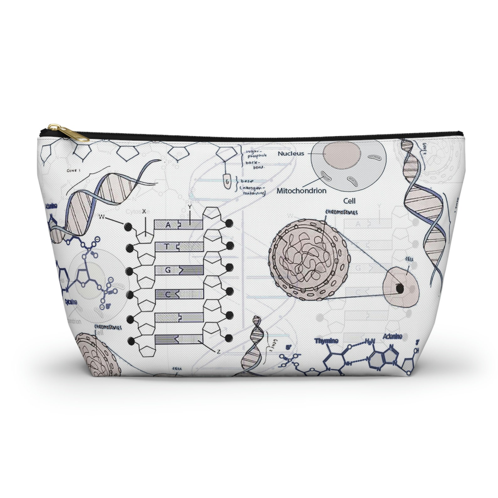 Genetics Pencil Case, DNA Gift, Biology Accessory Pouch, Makeup Bag ...