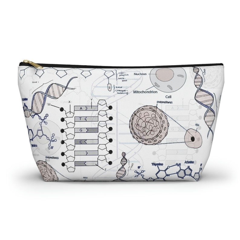 Genetics Pencil Case, DNA Gift, Biology Accessory Pouch, Makeup Bag ...
