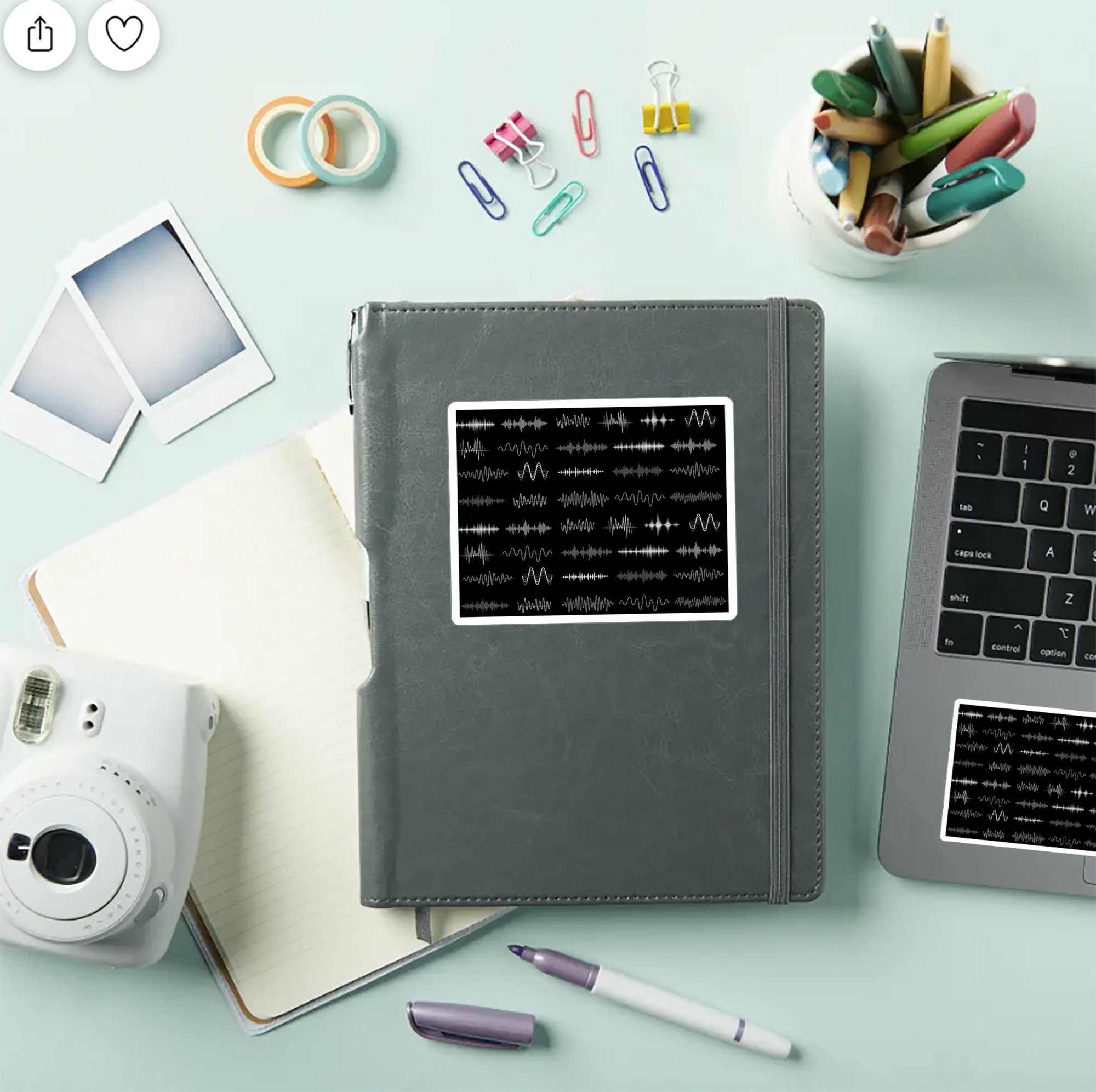 Sound Waves Sticker, Music Decal, Sound Engineer Sticker, Musician Gift ...