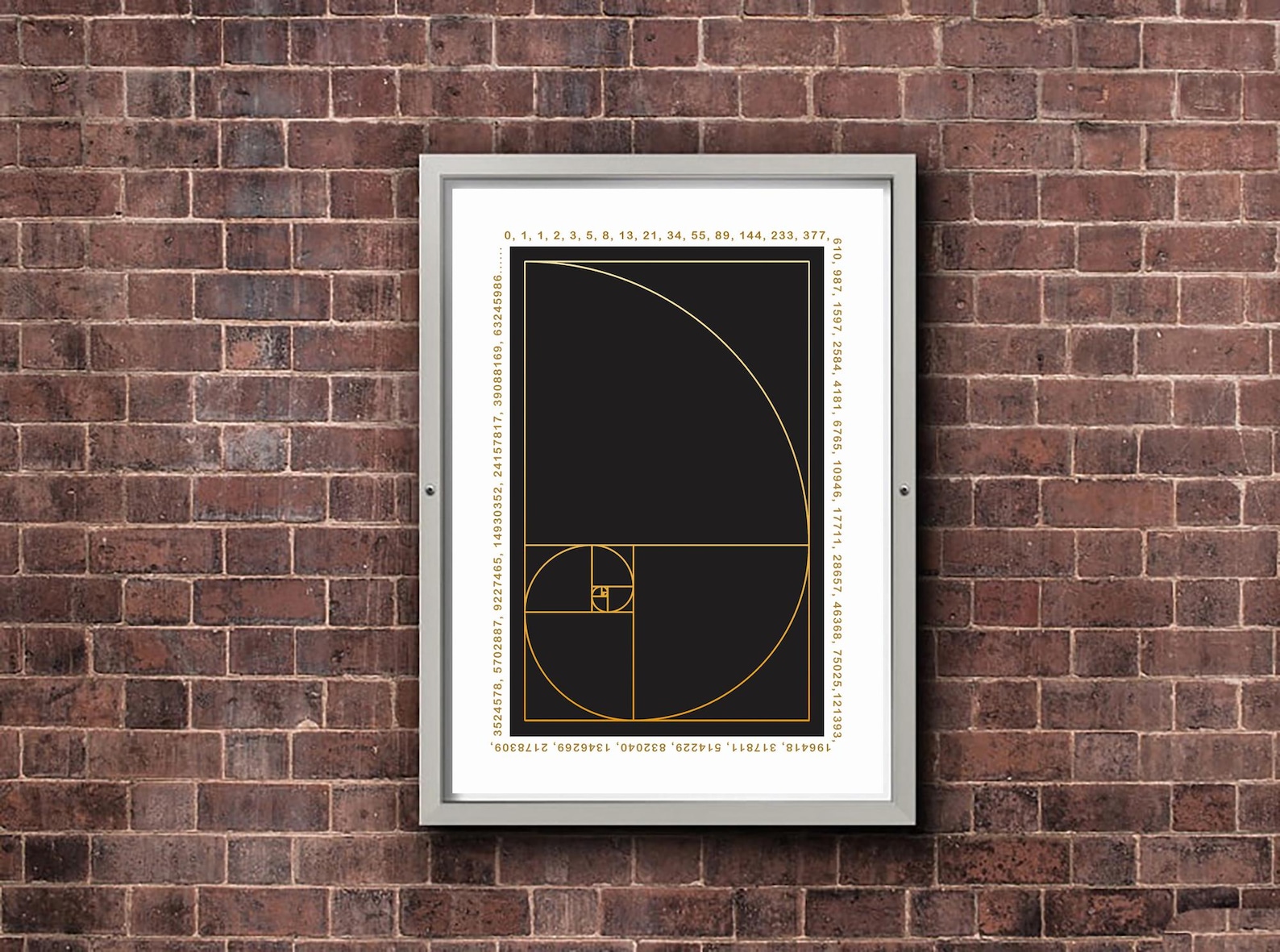 Math Art Print - Fibonacci Spiral, Golden Ratio Print, Mathematician ...