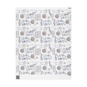 Biology Wrapping Paper, Science Gift Wrap, Dna/genetics Gift Wrap ...