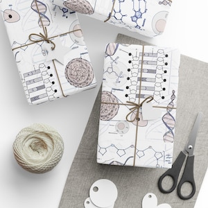 Biology Wrapping Paper, Science Gift Wrap, Dna/genetics Gift Wrap ...