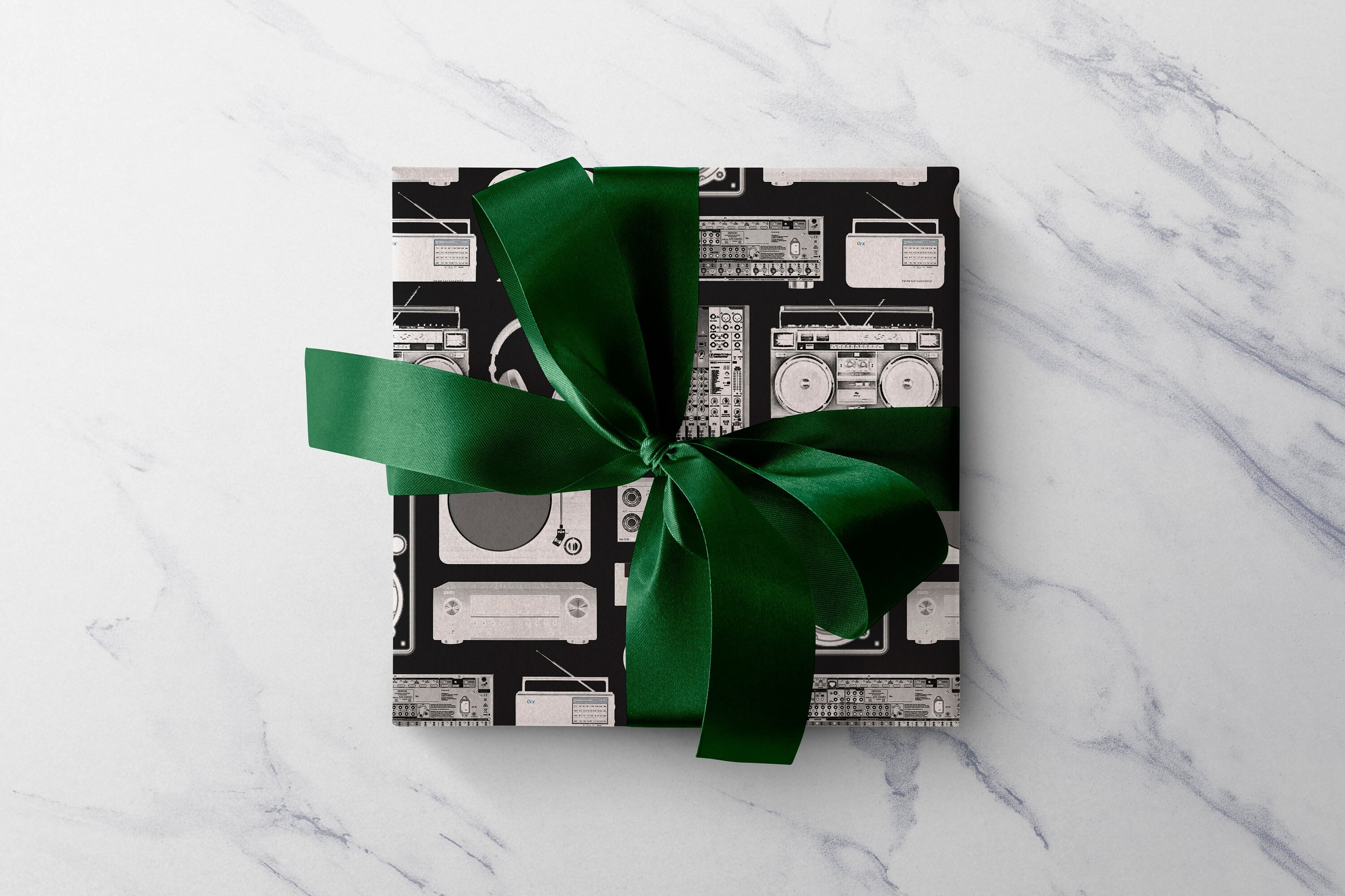 Retro Music Gear Wrapping Paper Music Gift Black & White - Etsy