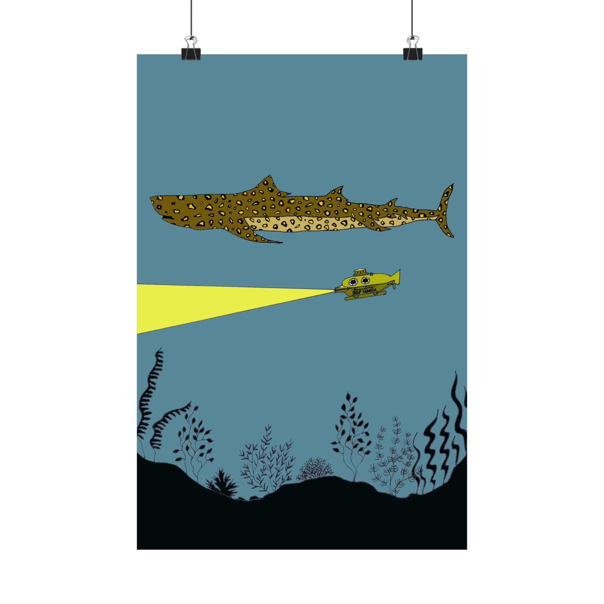 Life Aquatic Art Print, Wes Anderson Gift, Aquatic Poster, Jaguar Shark ...