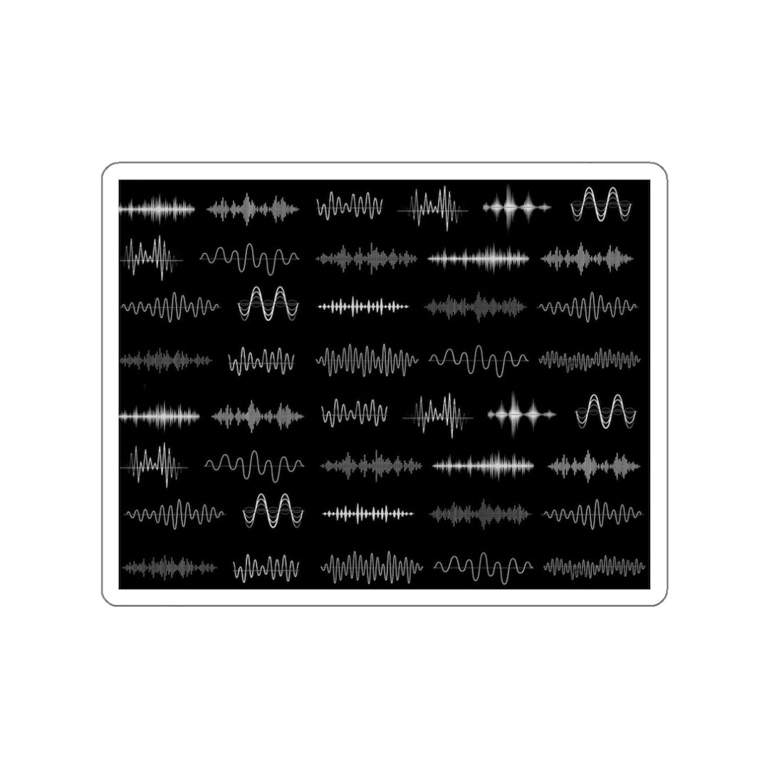 Sound Waves Sticker, Music Decal, Sound Engineer Sticker, Musician Gift ...
