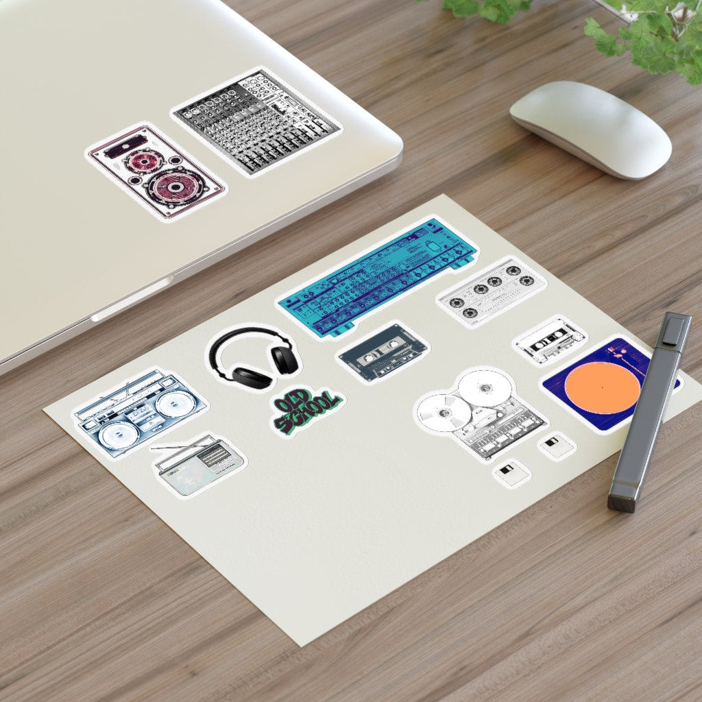 Retro Music Gear Stickers Old School Music Sticker Sheet - Etsy