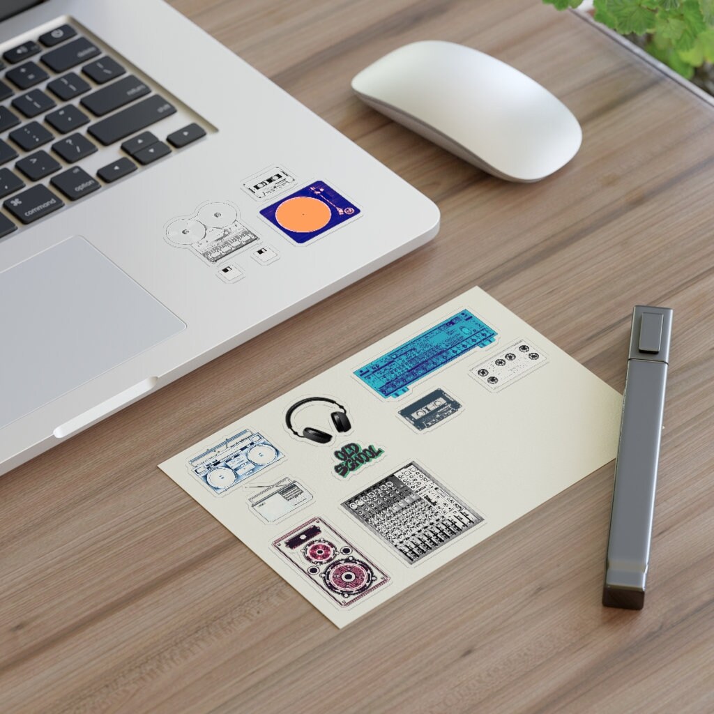 Retro Music Gear Stickers Old School Music Sticker Sheet - Etsy