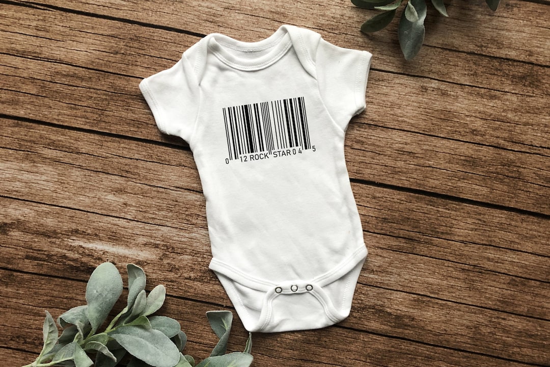 Personalized UPC Barcode Baby Onesie, Custom Infant Bodysuit - Etsy