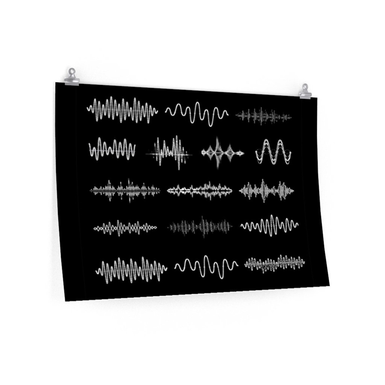 Sound Waves Print, Music Studio Art, Dj Poster, Sound Room Decor, Audio ...
